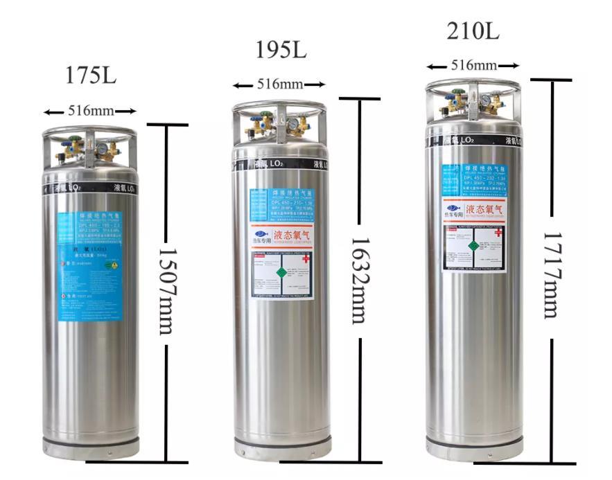 Liquid Oxygen/Nitrogen/Argon/CO2 Storage Tank Dewar Cryogenic Gas Cylinder, Hospital Medical ...