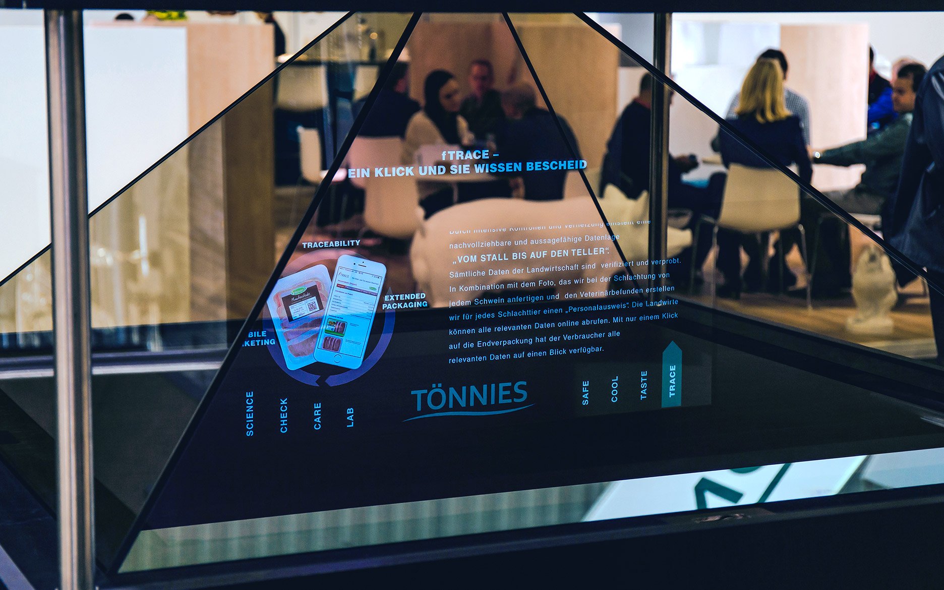 4 Sides 3D Holographic Pyramid Display Showcase Hologram Box For ...