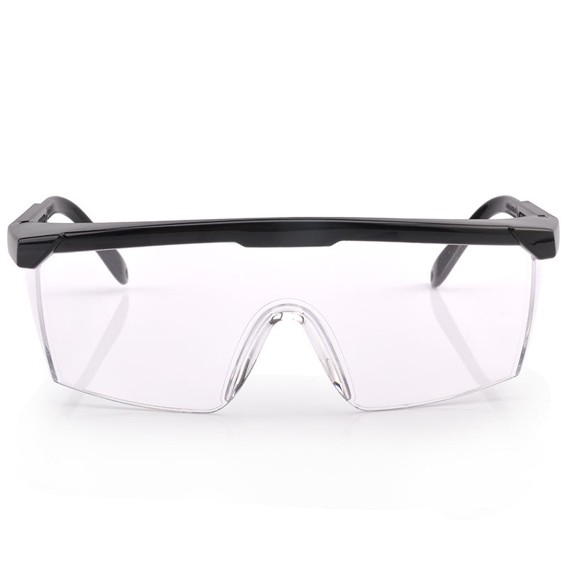 CE EN 166F ANSI Z87.1 clear PC lens adjustable legs safety goggles - Buy clear pc lens safety ...