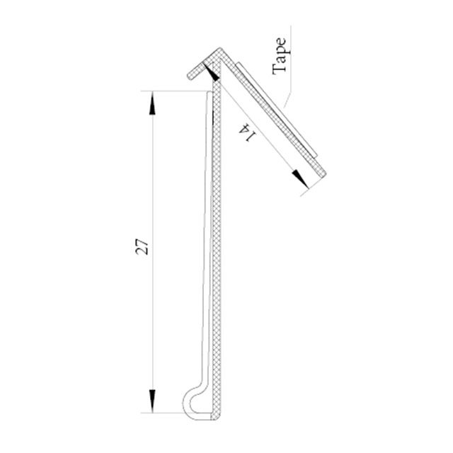 Angled Adhesive Economy Shelf Label Holder H27mm DS010 - Buy angled ...