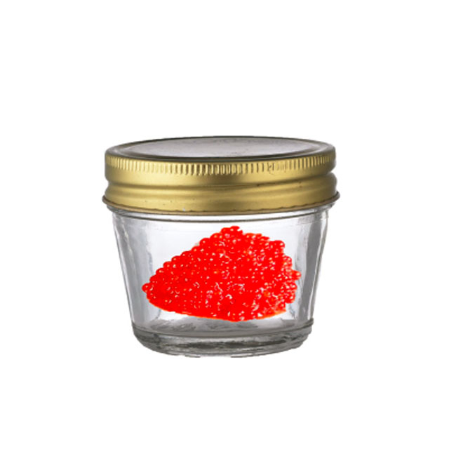 Glass Caviar Mason Jar - Vintage Glass Container with Lid for Caviar ...