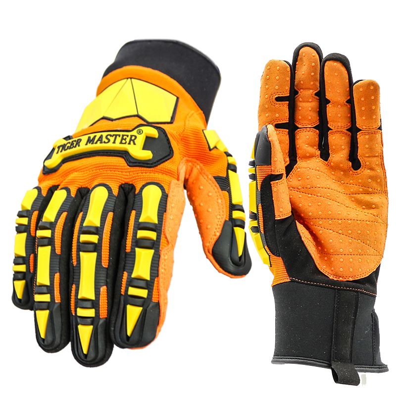 Non-slip TPR impact resistant mechanic gloves - Buy mechanic gloves ...