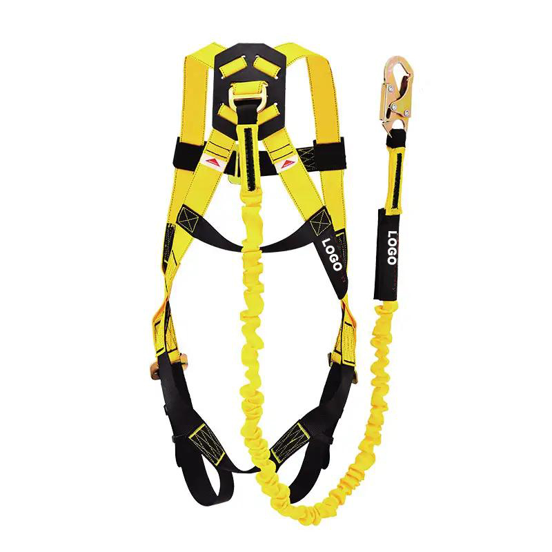 ANSI Custom Logo Full Body Safety Harness with Shock Absorber Lanyard ...