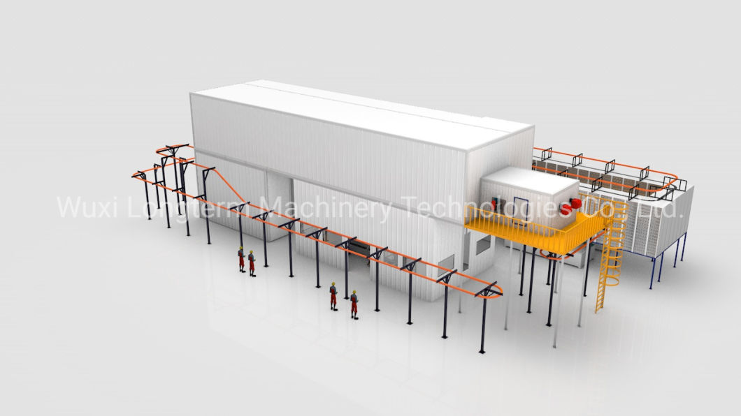 Environmental Protection Space-Saving Layouts Powder Coating Line ...