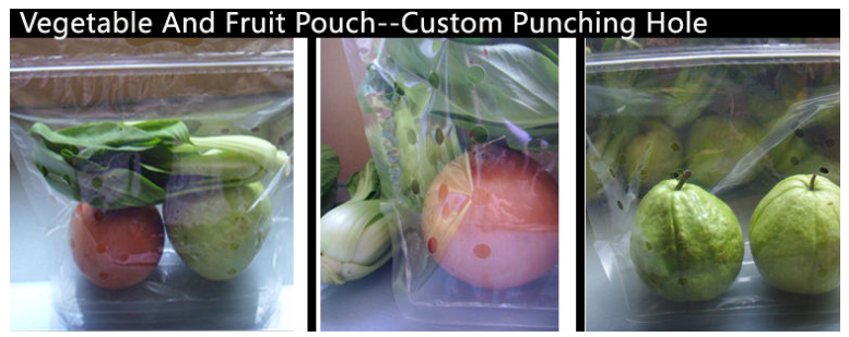 Vent Pouch With Custom Punching Hole - Buy vent hole bag, fruit zipper ...