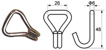 Zinc Plated Steel Swan Hook, Heavy Duty Swan Hooks, Double J Hook With ...