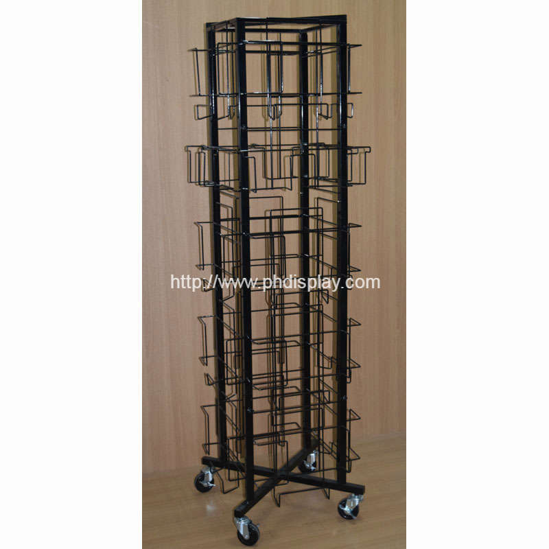 rolling wire pocket display rack(PHY2047) - Buy wire pocket display ...