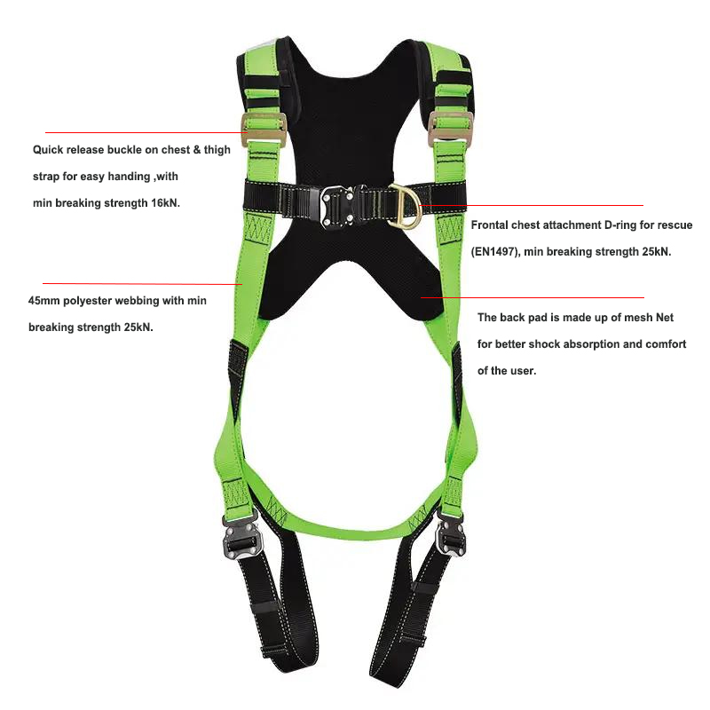 CE EN361 fall protection safety full body harness with logo custom ...