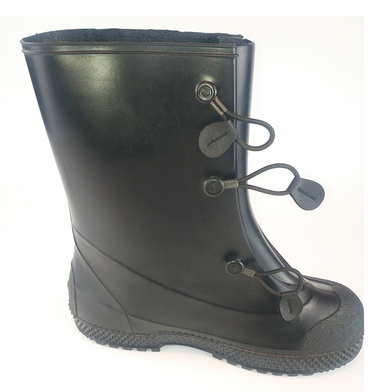 Black water proof anti slip oil resistant cross-country PVC overshoes ...