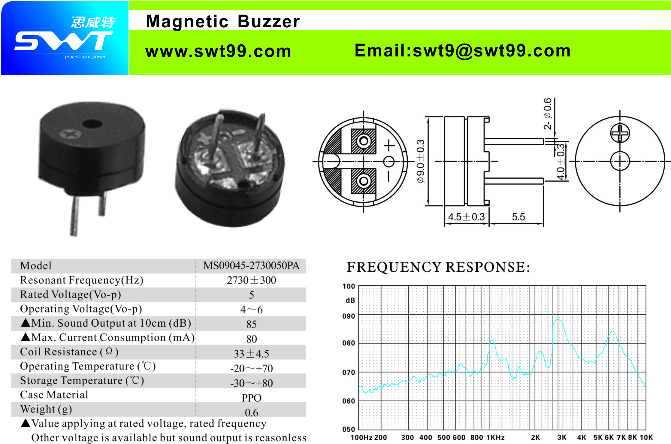Buzzer,Piezo element,Piezo Atomizer,Ultrasonic series-Dongguan SWT ...