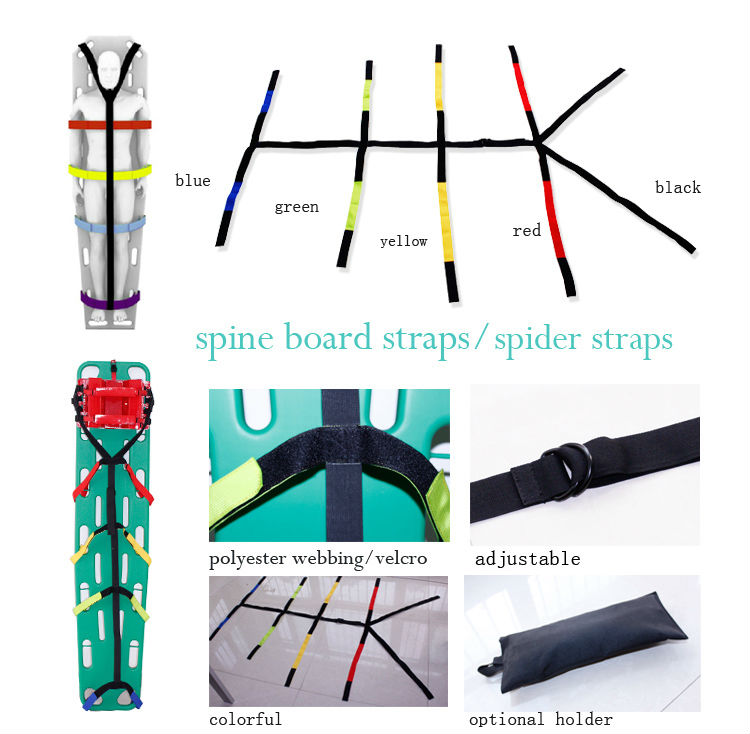 Spine board with head immobilizer and straps - Buy Spine board straps ...