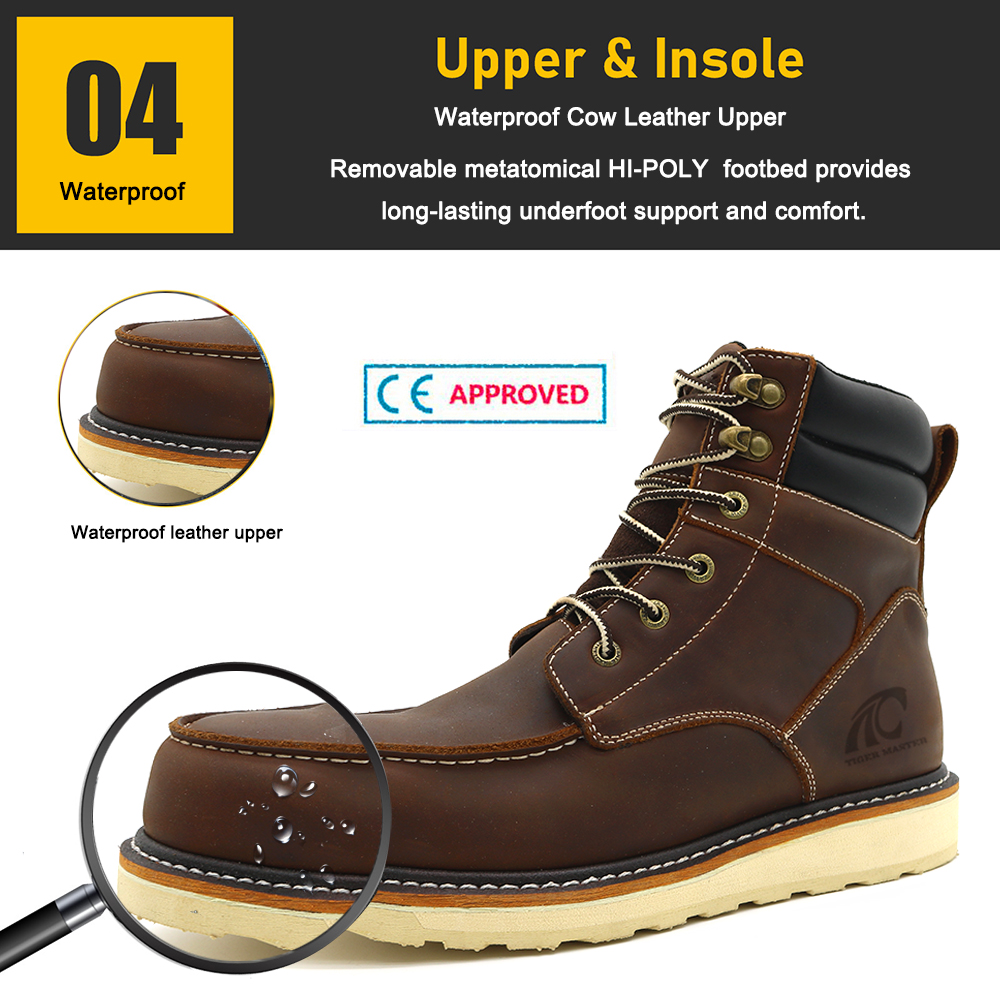 6 Inch Goodyear Safety Leather Boots Waterproof Work Boots - Buy ...