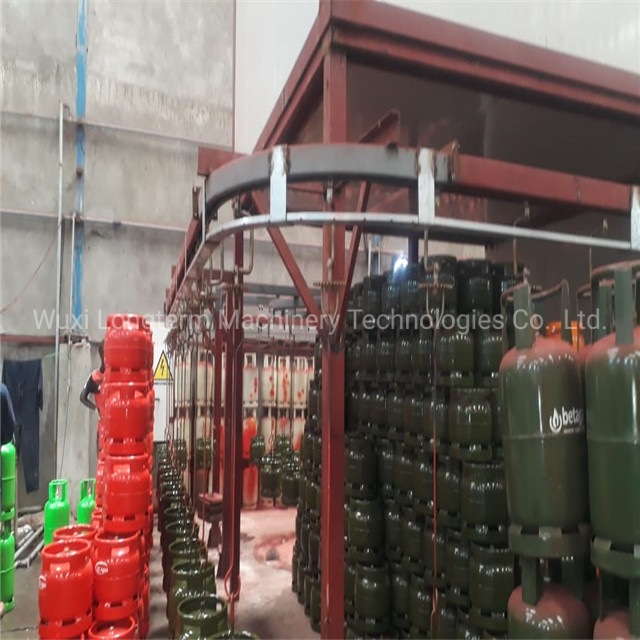 LPG Gas Cylinder Powder Coating Line, Gas Cylinder Spray Painting ...
