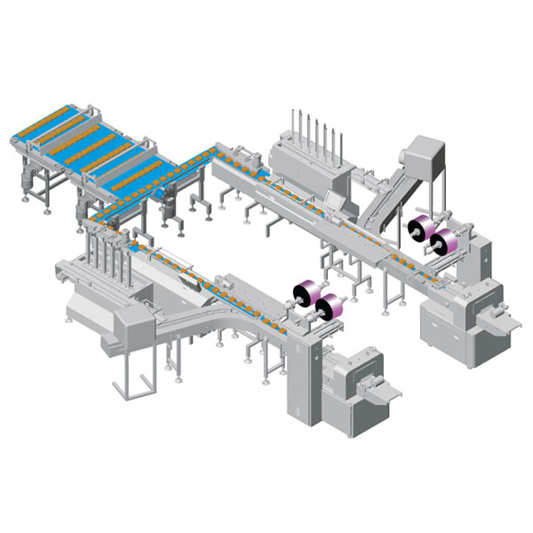 Automatic flow packing line; horizontal packaging line for foods ...