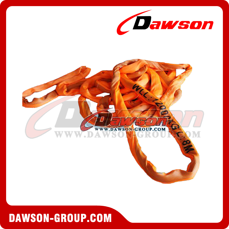 WLL 12T Polyester Round Slings, 12000kg Endless Round Lifting Slings ...