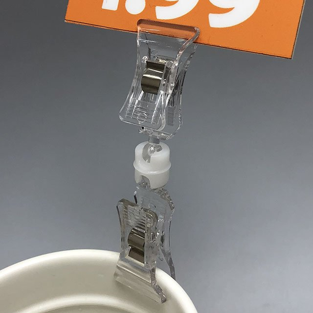 Double Clip-On Sign Holder PS02 - Buy plastic clip on sign holders ...