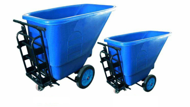 Plastic Tilt Container Rubbish Cleaning Trolley Cart (KL-110) - Buy ...