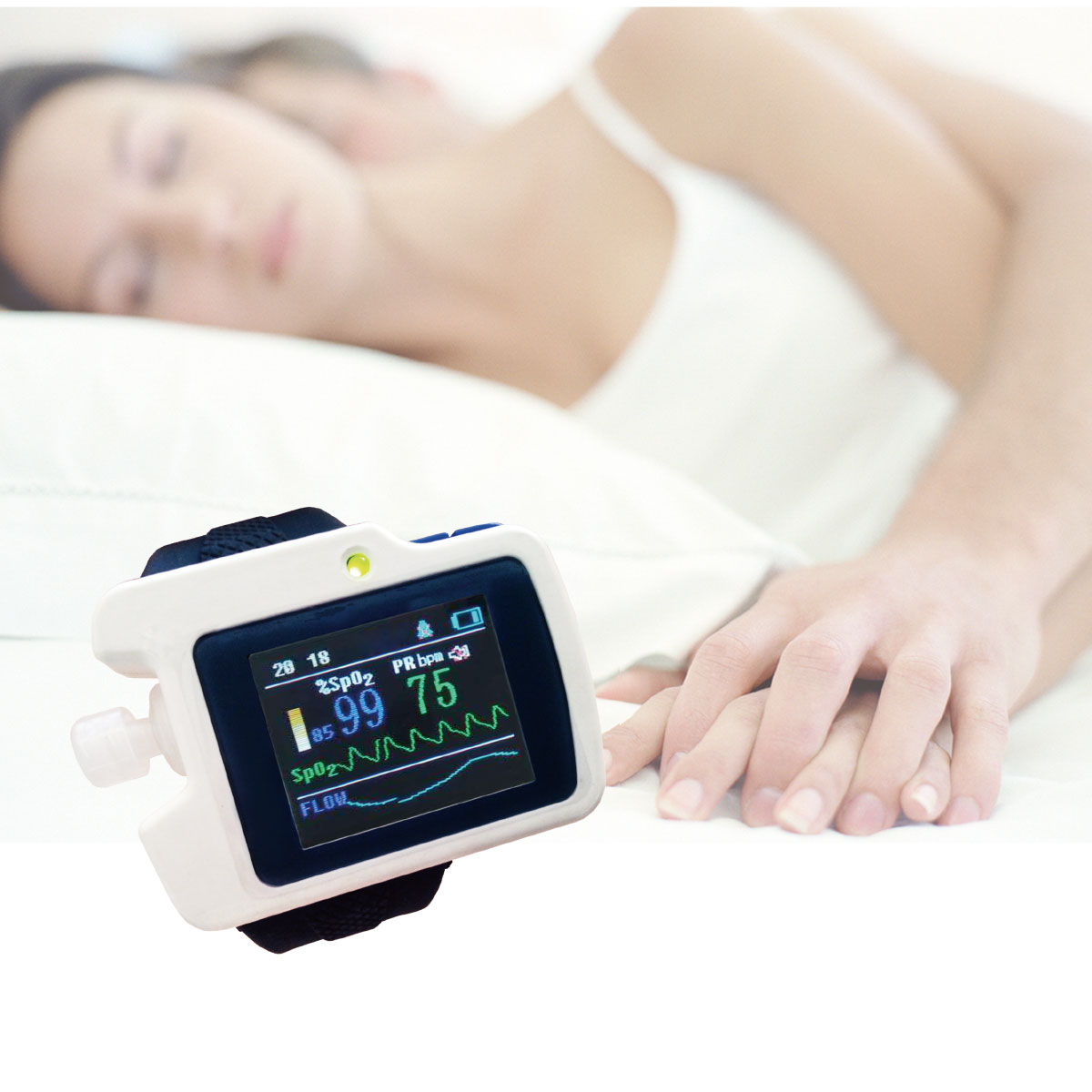 RS01 Patient Monitor COPD,Sleep Apnea Screen Meter,Respiratory Sleep ...
