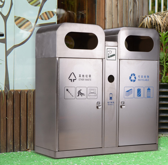 Public Garden Outdoor Stainless Steel Dustbins - Buy outdoor Waste bin ...