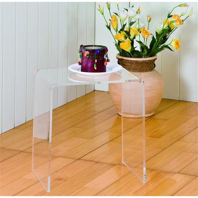 Clear Acrylic Lucite Vanity Table Beauty Console Table Mirrored ...