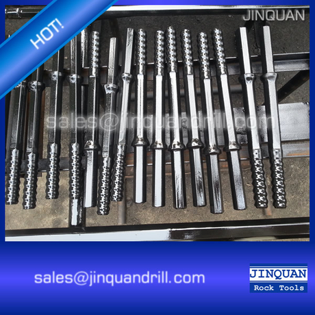 China hexagonal R22 R25 shank end thread rod, shank end rod, shank end ...