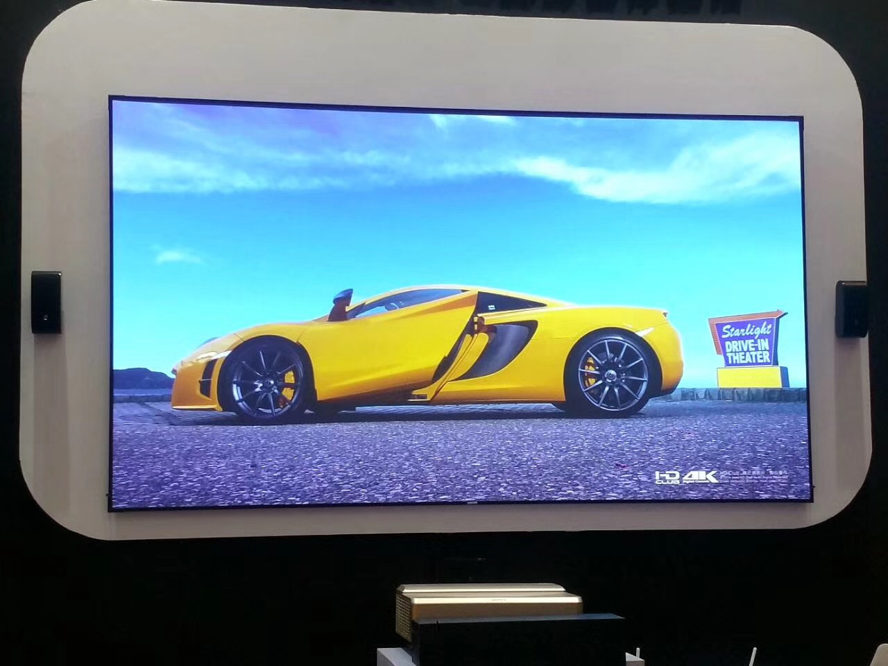 Edgeless Frame Screen, Ambient Light Black Diamond Projection Screen ...