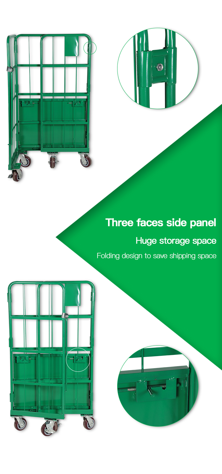 Foldable Warehouse Cage Trolley - Buy Foldable Warehouse Cage Trolley ...