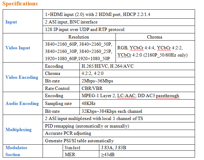 HP8653U 4K Encoder Modulator - Buy 4K encoder, encoder modulator, 4K ...