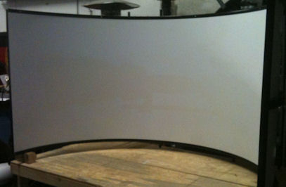 Large Curved Projection Screen for Flight Simulator System
