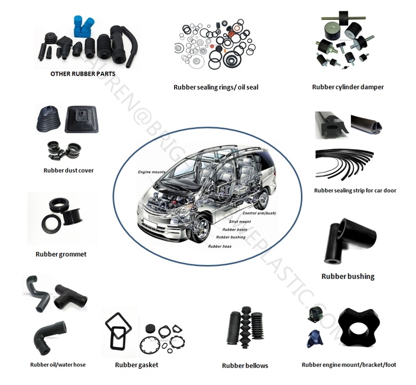 Custom NBR & EPDM Silicone Molded Rubber Auto Parts