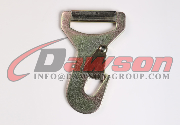 BS 3000KG/6600LBS 2 inch Flat Snap Hook with Spacer, 2" Zinc Plated ...