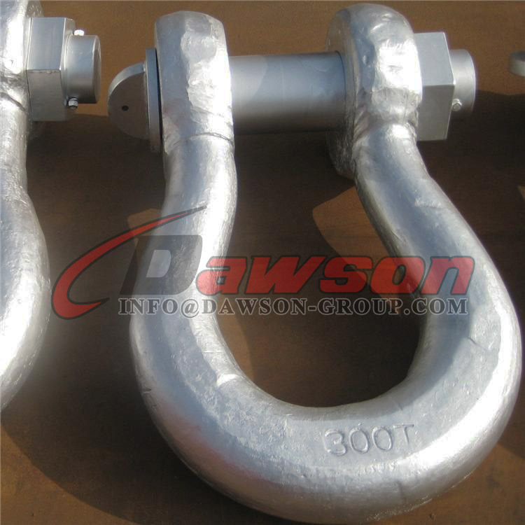 Large WLL Shackle with Circular Cross-Section, Alloy Steel Heavy Duty ...