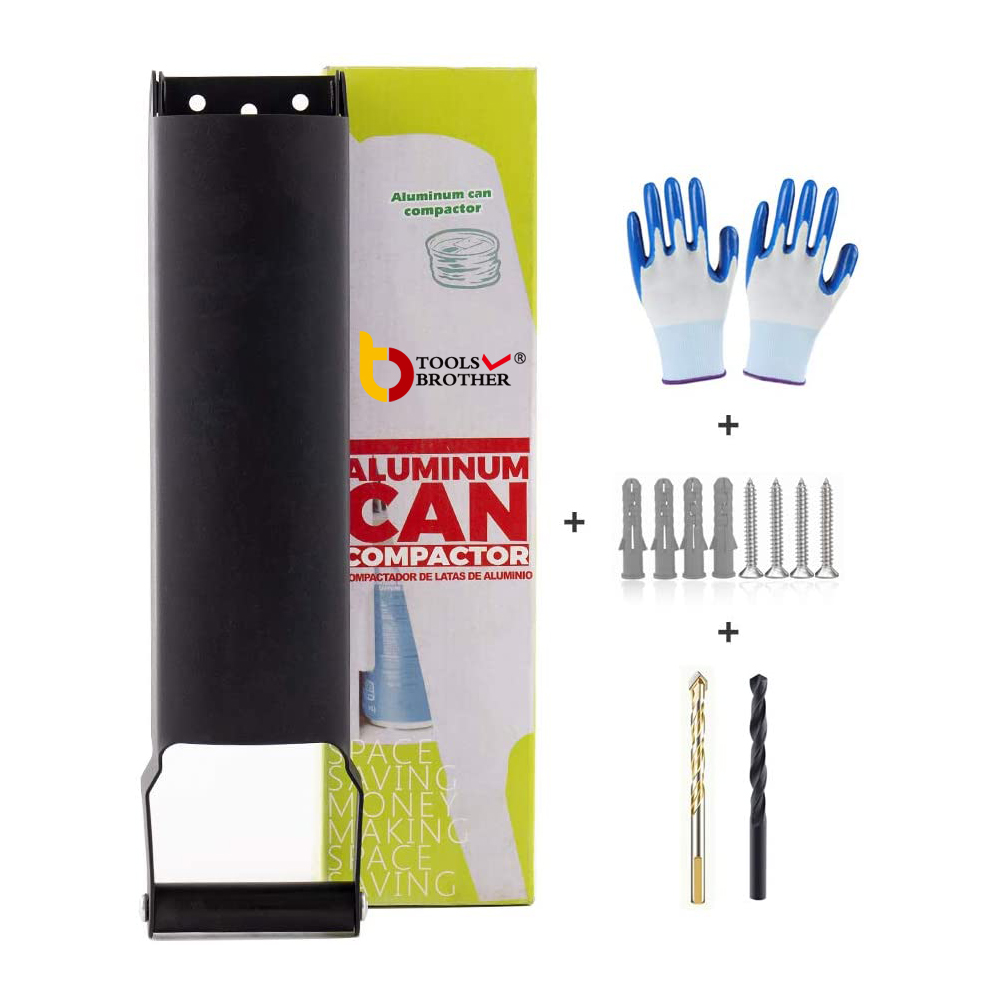 Professional Black Heavy Duty Metal Aluminum Wall Mounted Can Crusher ...