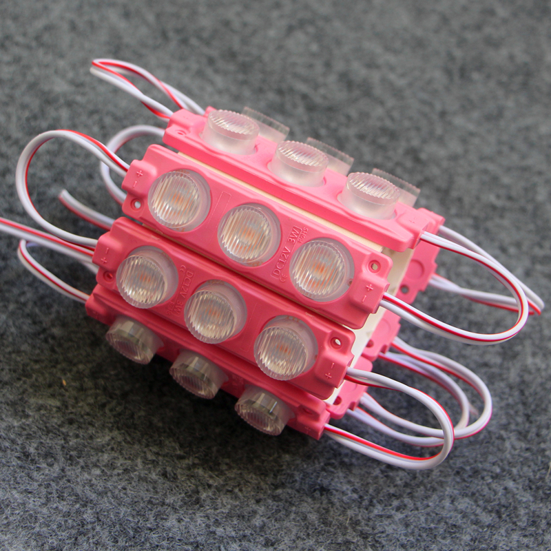 LED Module 3030 3led Lens Module LED Single Color Waterproof DC 12V DC ...