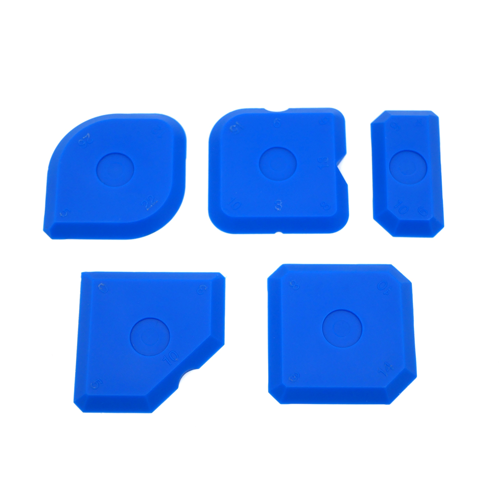 blue 5-piece silicone sealant profiler putty knife caulking scraper ...