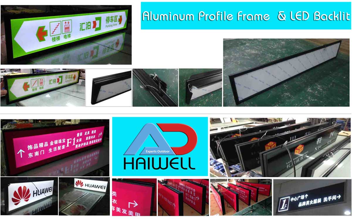Airport Aluminum Acrylic Led Digital Display Screen Directional Signage ...