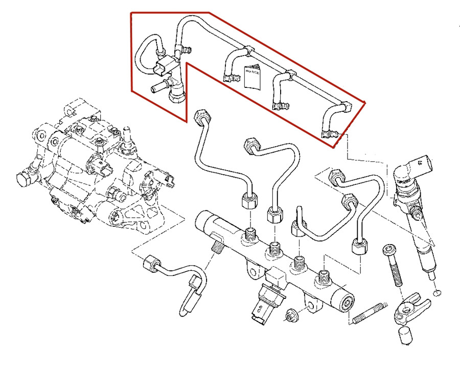 8200922103,8200400331,tubo de retorno de inyección de combustible