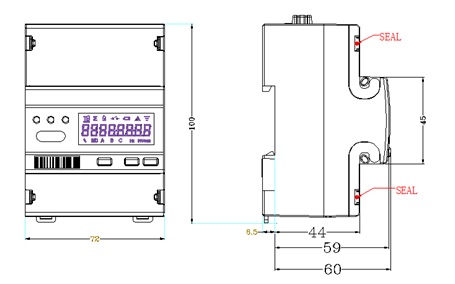 EM418 CT MID approved Single Phase multi-function meters multi-rate ...