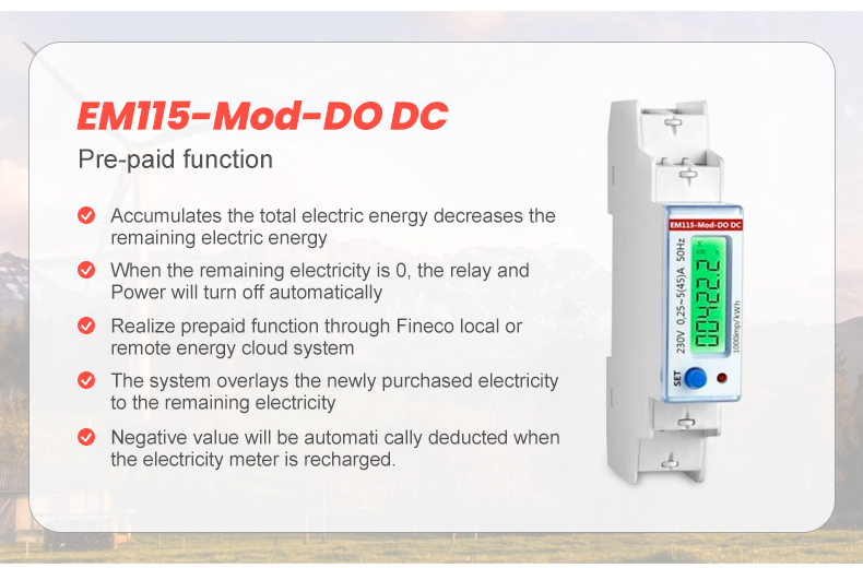 EM115-Mod-DO DC single phase~45A~MID~Modbus~DO - Buy energy meter, din ...