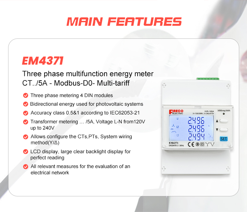 EM4371 CT ../5A four modular EV charging smart energy meter - Buy ev ...