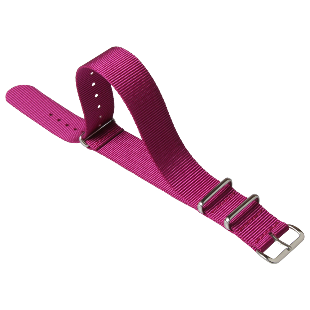 Custom PURPLE Nylon Nato Watch straps in 18mm 20mm And 22mm with ...
