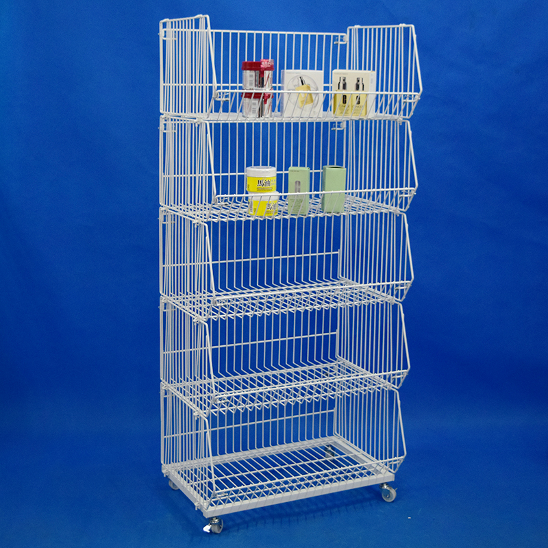 Retail Store Merchandise Exposition Storage Basket Stand Display(PHY530 ...