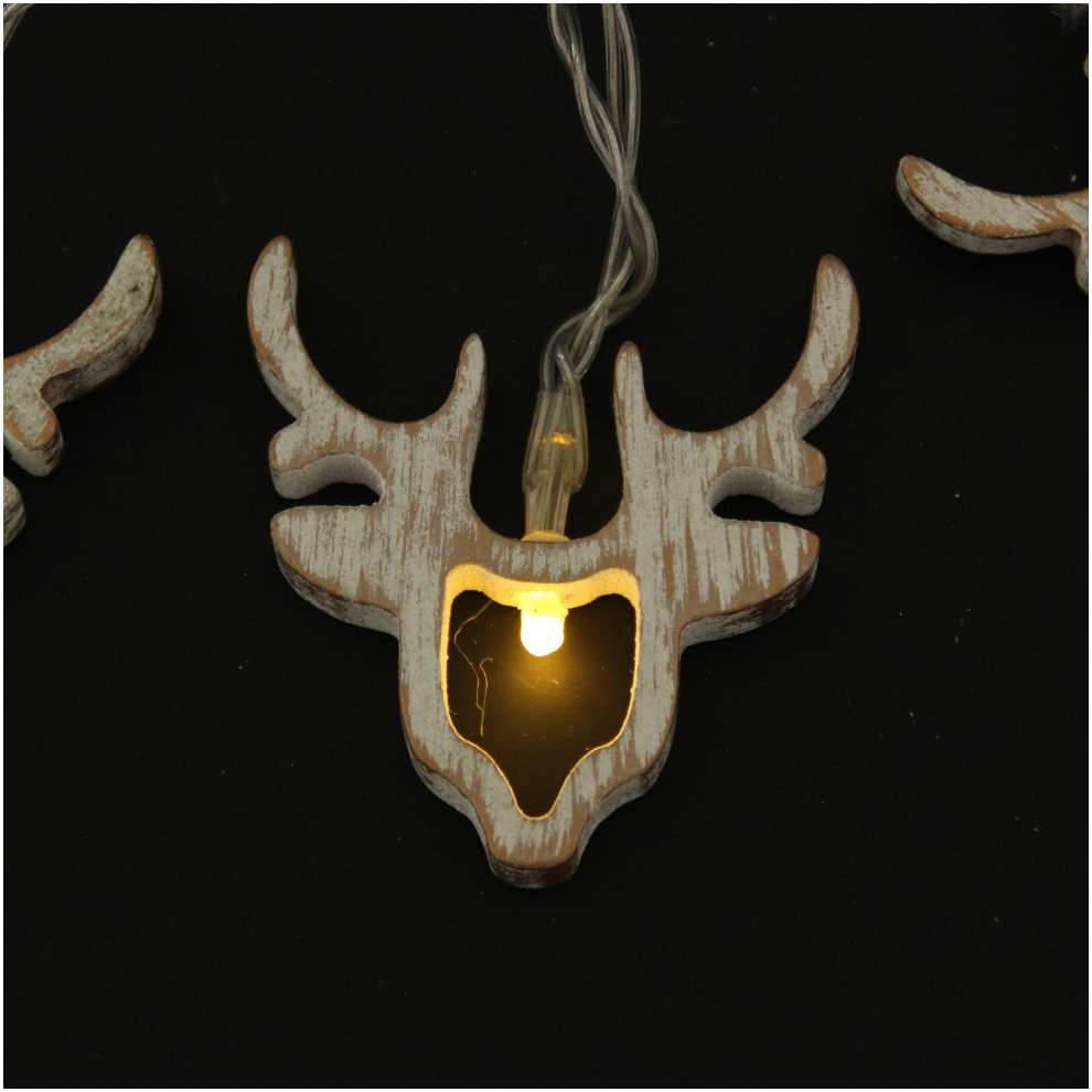 Little Deer Battery LED Light Deer Head Decorative Light Colored String ...